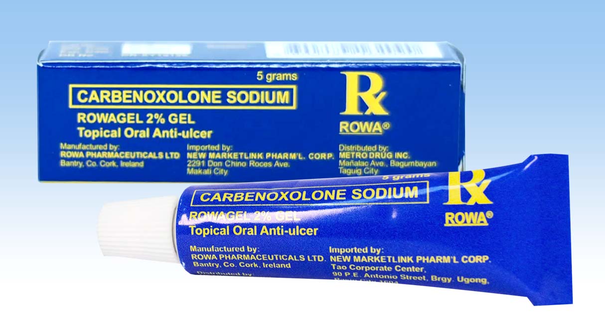 ROWAGEL Carbenoxolone Sodium 2% Gel 5g price in the Philippines ...